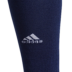 adidas Icon Baseball/Softball (1-Pair) Over The Calf (OTC), Team Navy Blue/Light Onix Grey/White, Large