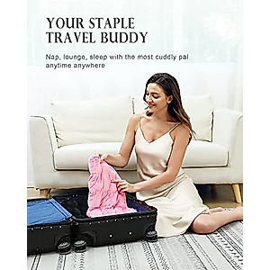 Cottonblue Weighted Blanket 7lbs for Adults, Luxury Crystal Velvet Weighted Lap Blanket for Relaxation, Lounging, Sleeping & Travel -Household Machine Washable, Pink, 29" x 24"