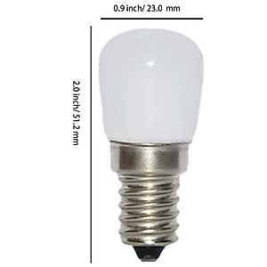 BesYouSel 2W LED Refrigerator Bulb E14 LED Refrigerator Light Bulb 15W Equivalent 6000K Daylight White 110V Lamp for Freezer Oven Microwave Lighting, Home Lighting, Pack of 4