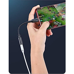 navor USB C to 3.5mm Headphone Jack Adapter Cable, Type C to Aux Audio Dongle Converter Adapter Compatible with Samsung Galaxy S22 S21 S20, Google Pixel 5, iPad Pro and More