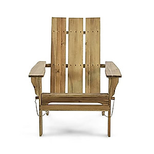 Christopher Knight Home Aberdeen Outdoor Contemporary Acacia Wood Foldable Adirondack Chair, natural stained