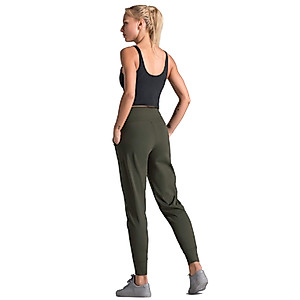 Dragon Fit Joggers for Women with Pockets,High Waist Workout Yoga Tapered Sweatpants Women's Lounge Pants (Medium, Joggers78-Dark Olive)
