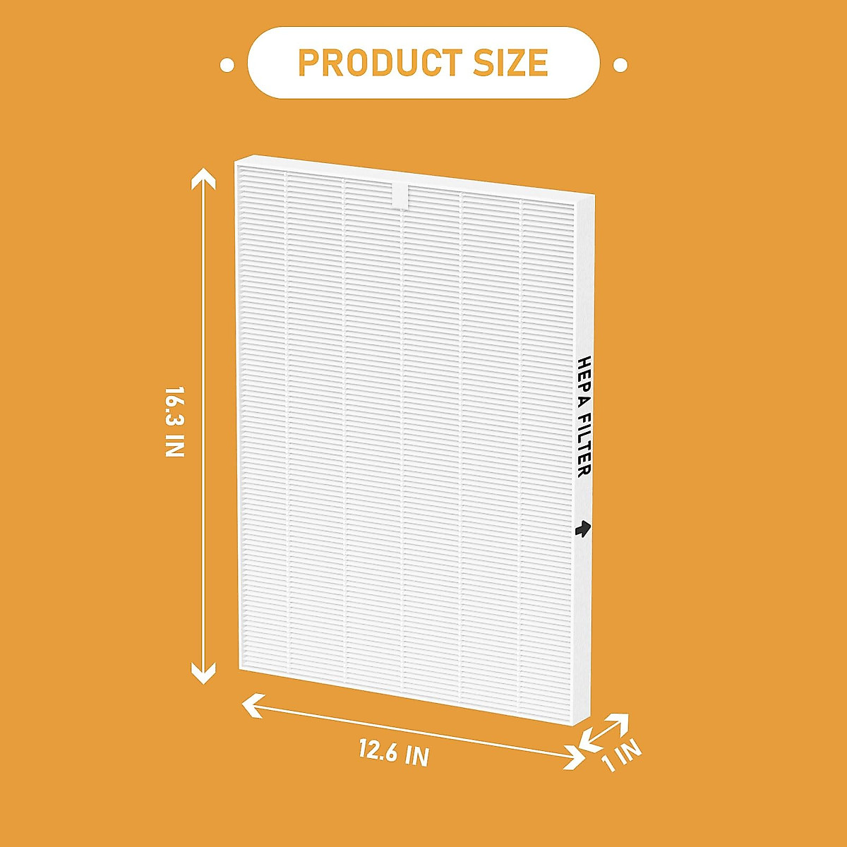 Allisfresh 116130 True HEPA Replacement Filter H Compatible with Winix 5500-2 Air Cleaner Purifier and Models AM80, 4 Pack HEPA Filter only