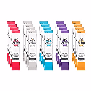 Gatorade G Zero Powder, Individual Packets, 5 Flavor Variety Pack - 4 of Each Flavor, Pack of 20-0.10oz