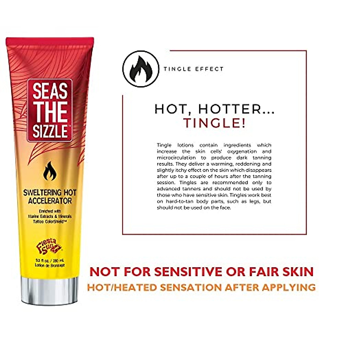Fiesta Sun Seas The Sizzle Sweltering Hot Accelerator Tingle (280ml), Orange