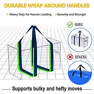 VENO 4 Pack Moving Bags, Heavy Duty, Moving Boxes Alternative, Packing Storage Supplies for Dorm Room Essentials with Zipper for Clothes, Extra Large Totes for Packaging (Clear, 4 Pack)