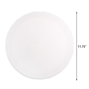 Frcctre 6 Pack 12 Inch Round Canvas Panels, Pre Stretched Blank Painting Canvas Boards, Circle White Art Canvas Panels for Oil, Acrylic, Gouache, Crafts