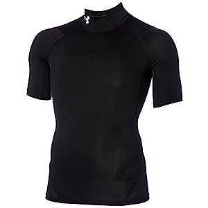 Under Armour Men's Standard HeatGear Short-Sleeve Mock Neck, Black (001), Small