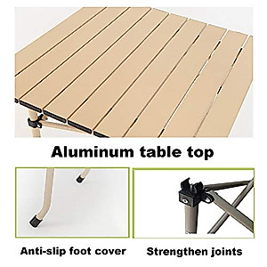 Outdoor Table and Chair Set Portable Table and Chair for self-Driving Tour, Portable Barbecue Camping Chair, Outdoor Aluminum Alloy Folding Table and Chair Portable Table Set