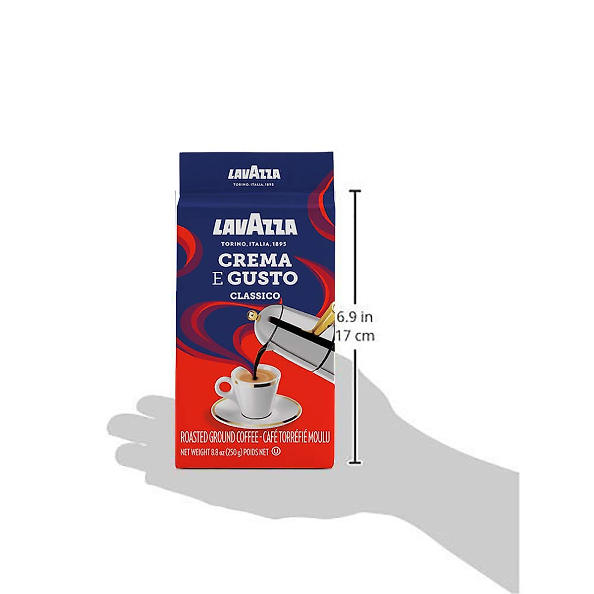 Lavazza 2 Pack Crema E Gusto Ground Coffee 8.8oz/250g Each