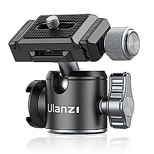 ULANZI Tripod Ball Heads for 1/4" Tripod, U-80L Camera BallHead Metal Mini Ball Head 360 Degree Rotating Panoramic Arca Quick Release Plate & Cold Shoe, for DSLR Camera Camcorder Tripod Monopod Slider