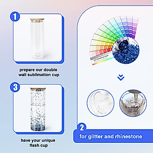 AGH 25OZ Snow Globe Glass Tumbler,2 Pack Sublimation Glass with Bamboo Lids and Straws, Double Wall Sublimation Beer Can Glasses Can Shaped Tumblers with Pre Drilled Hole for DIY