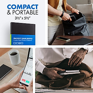 Storium Crypto Seed Phrase Storage Notebook - Waterproof Stone Paper Book - Keep Your Cryptocurrency Recovery Phrase Password Safe & Secure - Cold Storage Wallet Backup Journal - Pocket Size 2-Pack