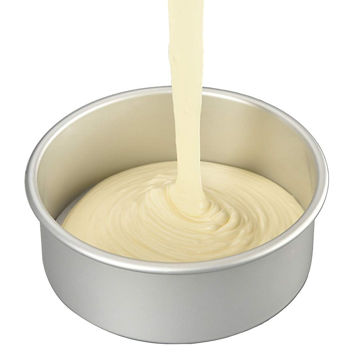 Tosnail 2 Pack 8-Inch Aluminum Round Cake Pan with Removable Bottom