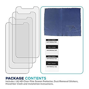 Tech Armor HD Clear Film Screen Protector Designed for Apple iPhone 12 and iPhone 12 Pro 6.1 Inch 4 Pack 2020