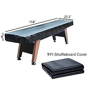Waterproof Shuffleboard Table Cover for Shuffleboard Table 9ft Heavy Duty Leatherette Furniture Cover