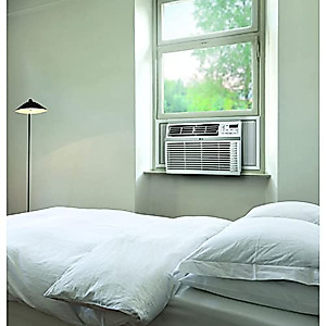LG 8,000 BTU Smart Window Air Conditioner, Cools up to 350 Sq. Ft, Smartphone and Voice Control Works ThinQ, Amazon Alexa and Hey Google, Energy Star, 3 Cool & Fan Speeds, 115V, 8000, White