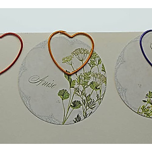 Heart Paper Clips, Cute Love Heart Bookmark Clips, Red Love Heart Shaped Paper Clips ( Red,50 PCS )