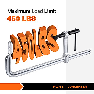 Jorgensen Bar Clamps, 12-Inch Light-duty Drop Forged Steel Bar Clamps for Woodworking and Welding, 2 Pack