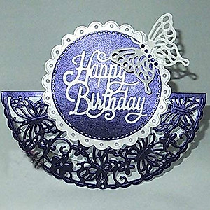 Metal Die Cuts Set Include 4 Different Patterns Round Lace Flower Border Cutting Dies Cut Stencils for Scrapbooking Photo Album Decorative Embossing Paper Dies for Card Making Template (Silver)