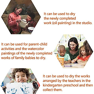 Art Drying Rack, Mobile Drying Rack with Wire Shelves for Works of Art, Mobile Classrooms, Art Studio, Educational Product Drying Rack, Drying Easel, Drying & Print Racks, Black Powder Coated Finish