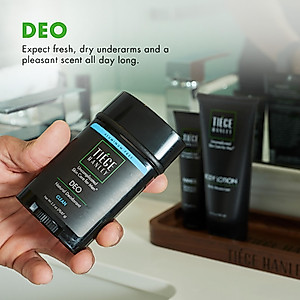 Tiege Hanley Natural Aluminum-Free Deodorant for Men - Clean Scent (Mint & Eucalyptus), 1-Pack - Mens Deodorant for All Skin Types Including Sensitive Skin, Paraben-Free Men's Deodorant