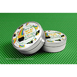 Pot of Gold Rainbow St. Patrick’s Day Gift Tag Sticker Labels, 40 2" Party Circle Stickers by AmandaCreation, Great for Party Favors, Envelope Seals & Goodie Bags