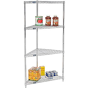 Nexel Corner Wire Shelving 24" W x 18" D x 74" H
