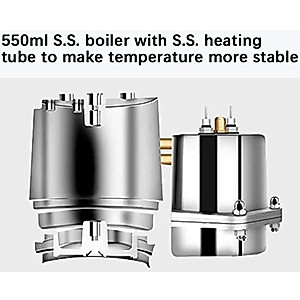 Commercial 2 Group Volumetric Espresso Machine, Stainless Steel Components, Super Heavy Duty! (Black)