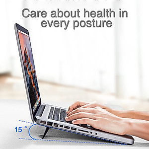 Computer Keyboard Stand Riser for Desk Adjustable Laptop Stand Riser Aluminum Stable for Most Keyboards, Laptop Stand for Other 10-17 Inches Laptop, Black