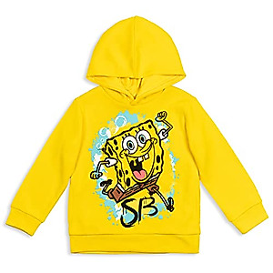 SpongeBob SquarePants Little Boys Fleece Fashion Pullover Hoodie Yellow 4