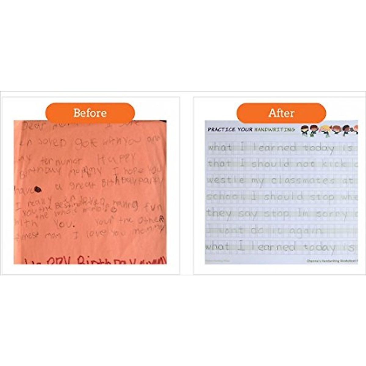 Channie’s Quick & Neat Alphabet Writing Pad, Practice Handwriting & Printing Workbook, 80 Pages Front & Back, 40 Sheets, Grades PreK – 1st, Size 8.5” x 11”