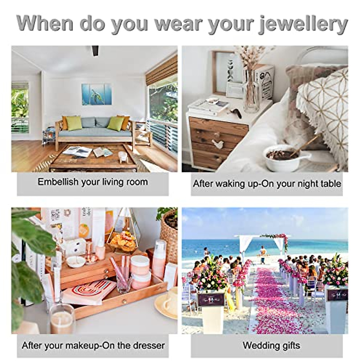 MOMNGNE Mirrored Glass Jewelry Box with 3 Drawer, Multi-layer Crushed Diamond Glass Mirrored Jewelry Box for Women,Mothers Day Gift