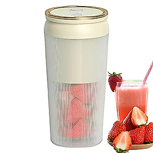 Blenders, Portable Smoothie Juices Blender, USB Rechargeable 300ml Juice Mixer with Four Stainless Steel Blades, Powerful Electric Motor Blender for Home, Sports, Outdoors Travel