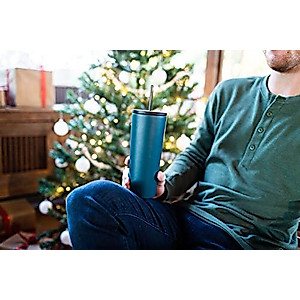 Simple Modern Insulated Tumbler with Lid and Straw | Iced Coffee Cup Reusable Stainless Steel Water Bottle Travel Mug | Gifts for Women Men Her Him | Classic Collection | 20oz | Pacific Dream