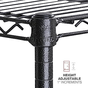 Alera ALESW207218BA BA Plus 72 in. x 18 in. x 72 in. 4-Shelf Wire Shelving Kit - Black Anthracite Plus