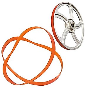 2 Pack Urethane Band Saw Tires - No Adhesive Needed - Fit 14" x 1" x .095" for Branded Band Saws Including Jet Grizzly, Powermatic 1