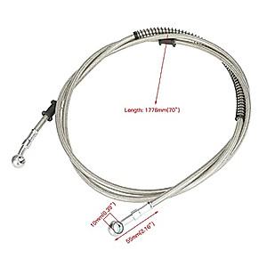 YOXUFA Rear Brake Master Cylinder Reservoir Hose Line for 90cc 110cc 125cc 150cc 200cc 250cc Arctic Cat Suzuki Chinese ATV Quad Pit Dirt Bike Yerf Dog Helix Coleman Go Kart Cart Buggy Motorcycle Parts