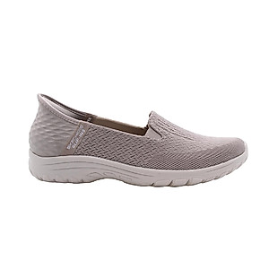 SKECHERS Women's Reggae Fest 2.0-Guiding Light Slip-INS Loafer, Taupe, 7.5