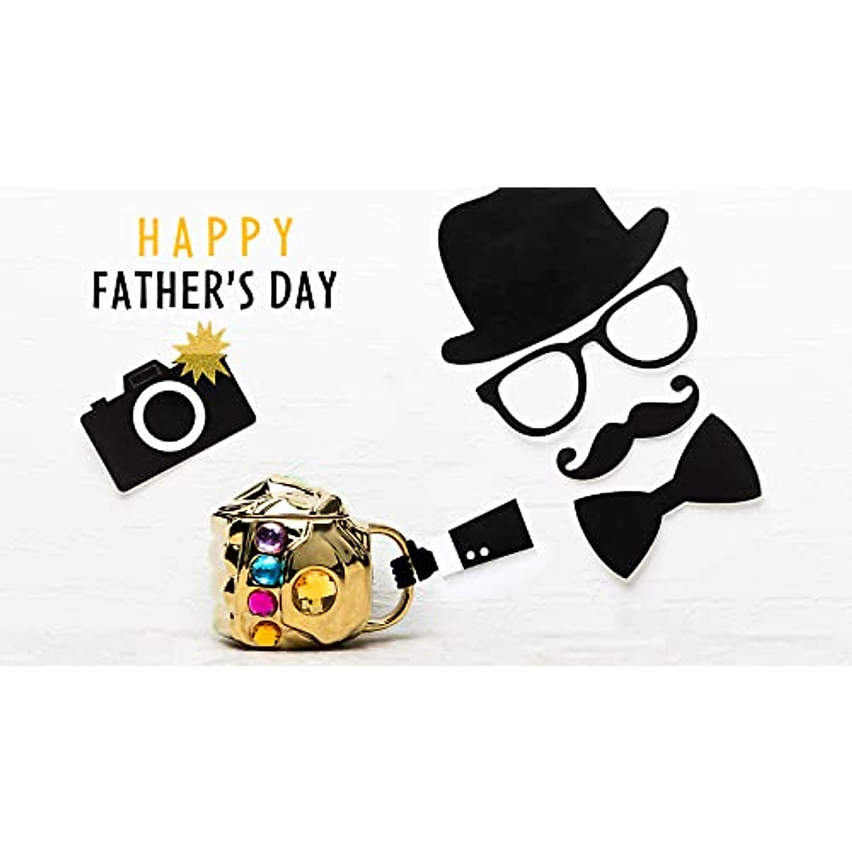 Zak Designs Marvel Thanos Unique 3D Sculpted Ceramic Coffee Mug, Collectible Keepsake Tea Mug for Hot Drinks (15 oz, Non BPA, Thanos Infinity Gauntlet)