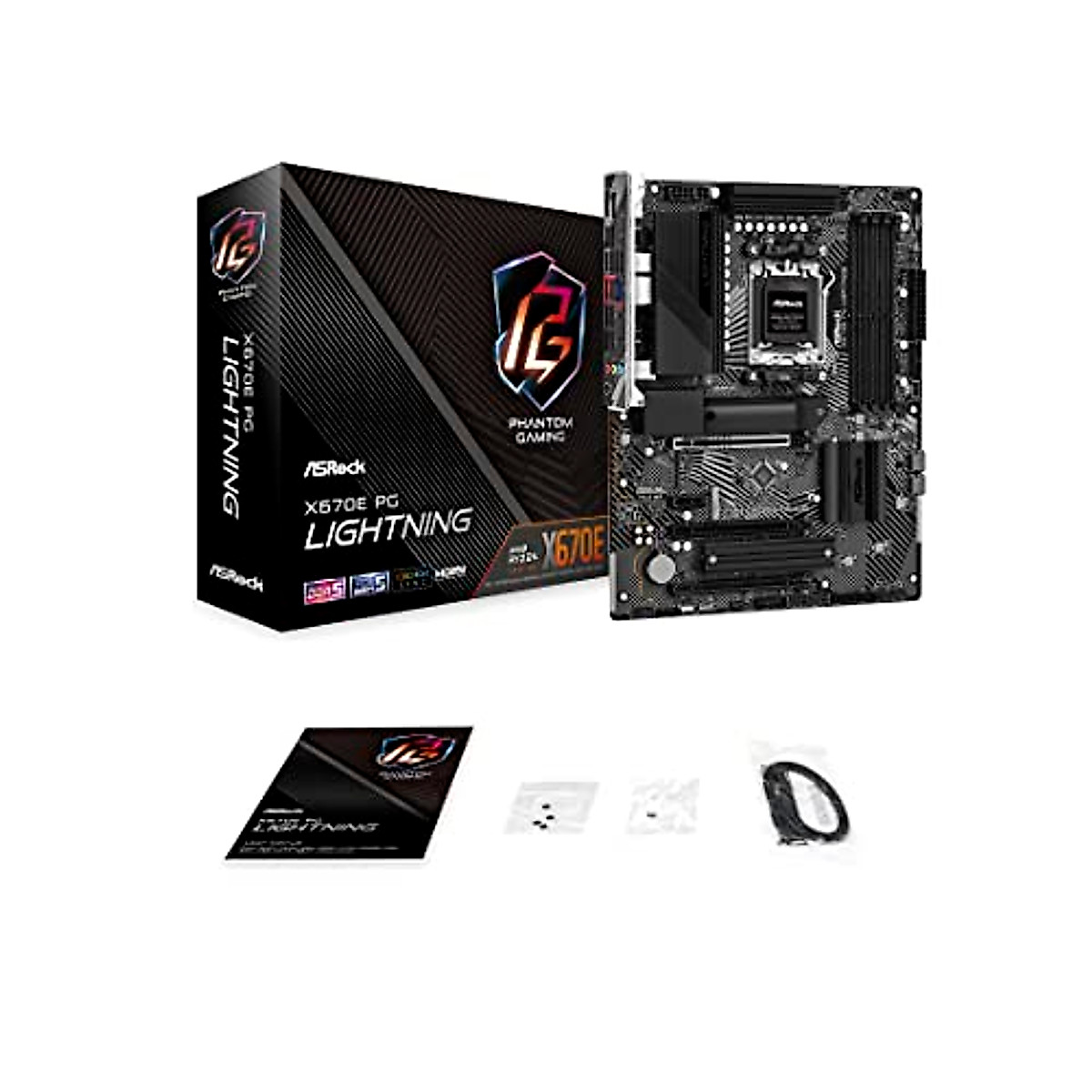 ASRock X670E PG Lightning Support AMD AM5 RYZEN 7000 Series Processors Motherboard