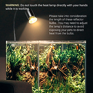 CALPALMY 4-Pack 25W UVA+UVB Reptile Heat Bulbs - Heat and Light for Reptiles and Amphibian Tanks, Terrariums and Cages - Works with Turtle Lizard Various Amphibian Terrarium Heat Lamp Fixtures