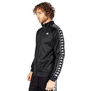 Kappa Man Sweatshirt with Zip 301EFU0 F66 Banda Anniston Slim XXL Nero/Bianco