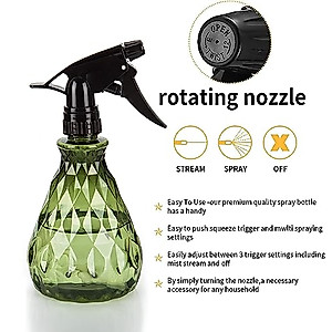 wugongshan 2 Pcs Spray Bottles, 500 ml/17 oz Empty Water Spray Bottles, Plastic Reusable Adjustable Mist Sprayer Squirt Bottles Containers Refillable for Cleaning Solutions, Gardening, Plants