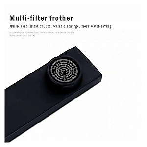 360 Degree Rotation Matte Black Kitchen Faucets Deck Mounted Hot and Cold Water Mixer Spout Single Handle Water Taps ( Color : Brushed Nickel )