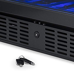 NewAir Wine Fridge | 46 Bottle Capacity Wine Cooler | 24" Black Stainless Steel Fridge | Dual Zone, Built-in, Under Counter, Freestanding Mini Fridge For Bedroom, Office, Kitchen