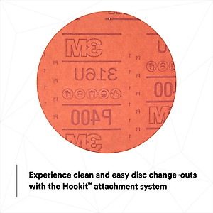 3M Hookit Red Abrasive Sanding Discs, 01261, No Hole, 6 in, 80+ Grade, Pack of 50 Discs, for Auto Sanding, Primer Sanding, E-Coat Sanding