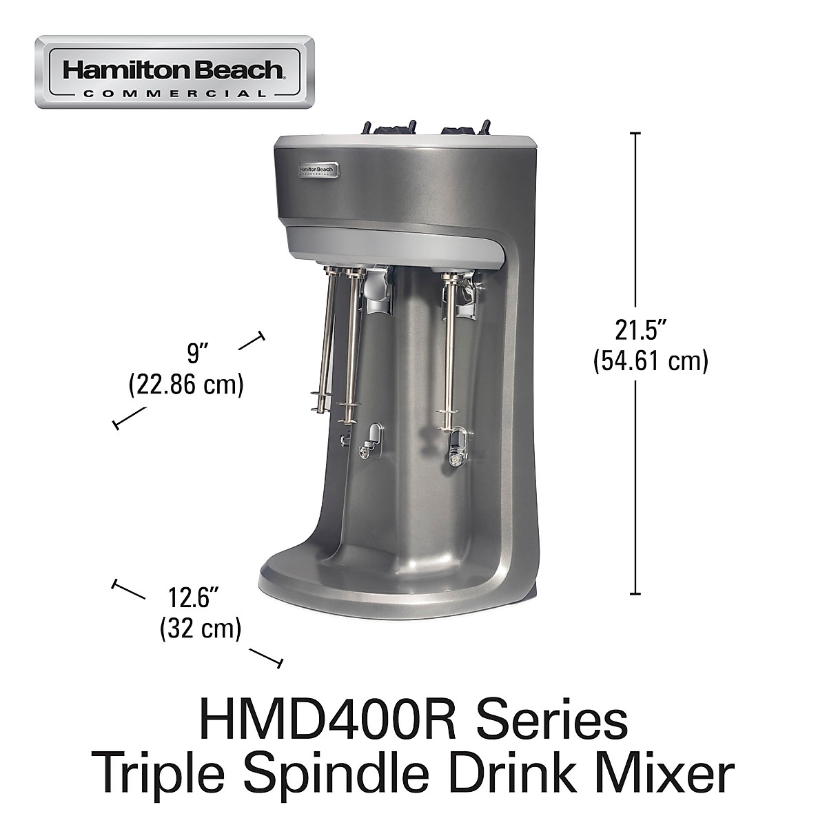 Hamilton Beach HMD400 120V Triple Spindle Commercial Drink Mixer