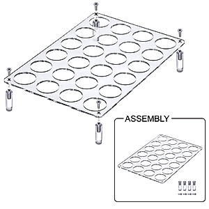 Amazing Abby 24-Slot Flat Acrylic Coffee Pod Holder, Large-Capacity Plastic Coffee Capsule Storage, BPA-Free and Shatter-Proof, Great for Use on Countertop or in Drawer, Up to 24 Keurig K-Cups