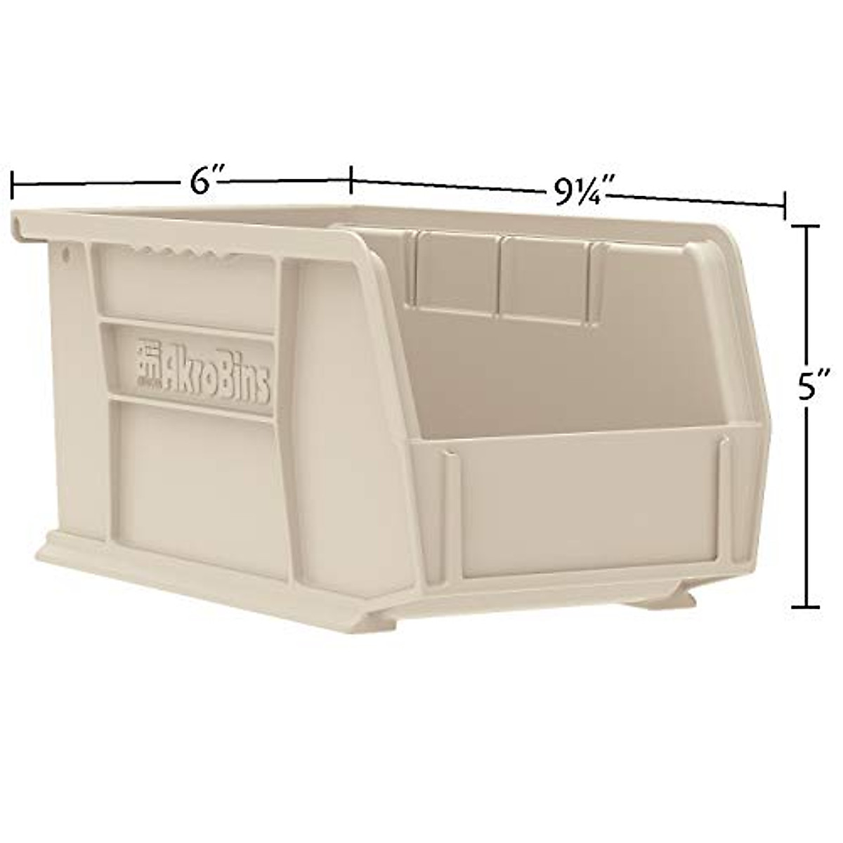 Akro-Mils 30237 AkroBins Plastic Hanging Stackable Storage Organizer Bin, 9-Inch x 6-Inch x 5-Inch, Black, 12-Pack